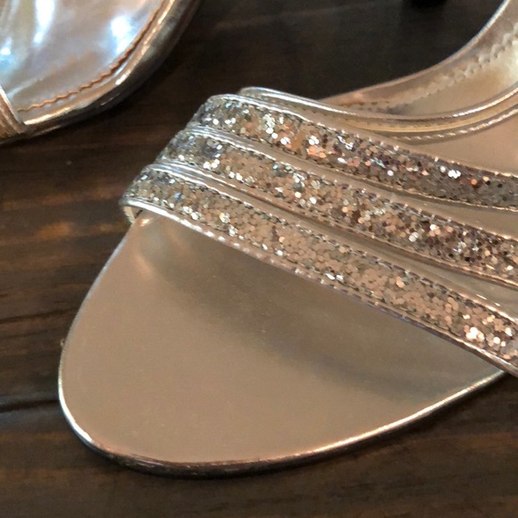 Vanisa | Shoes | Vanisa Silver Heels With Sparkle 65m New | Poshmark